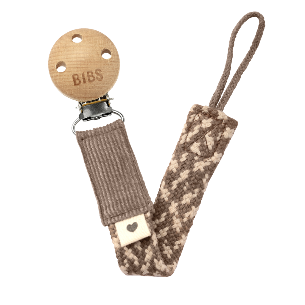 BIBS - Pacifier Clips - Dark Oak/Ivory - Babakie